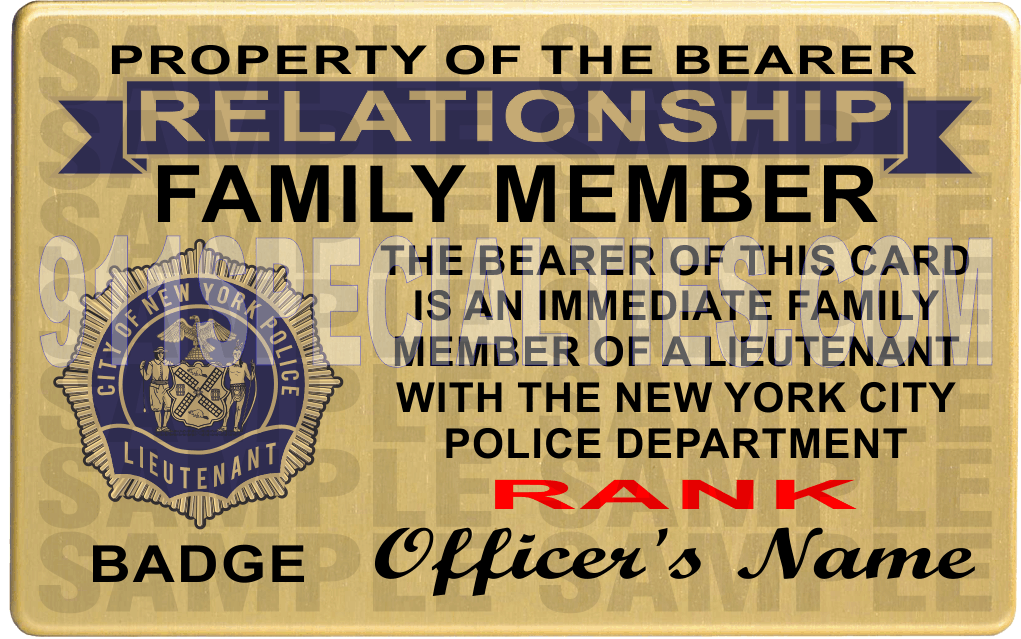 Police Gold Card | Cards